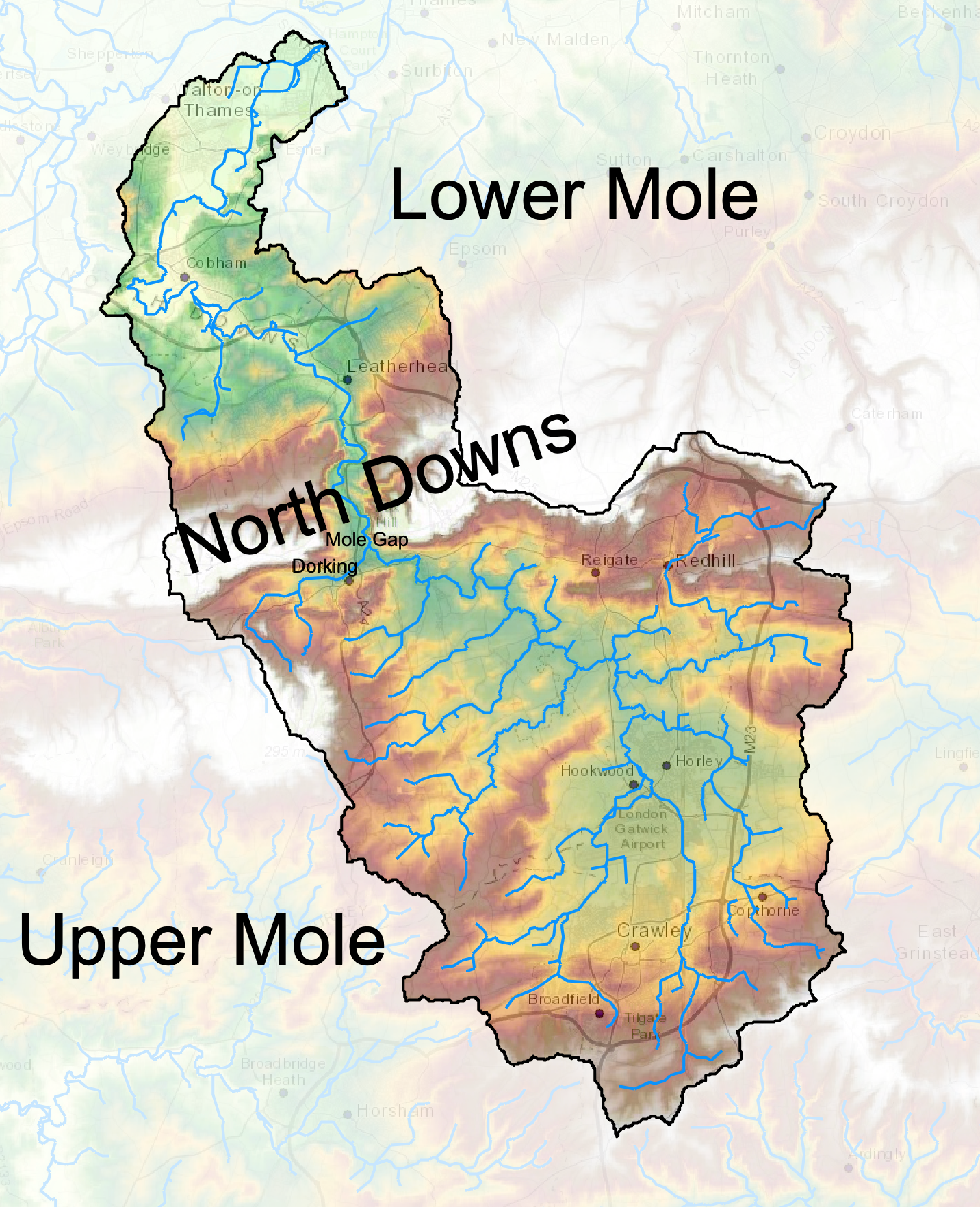 River Mole relief map – The Mole Story